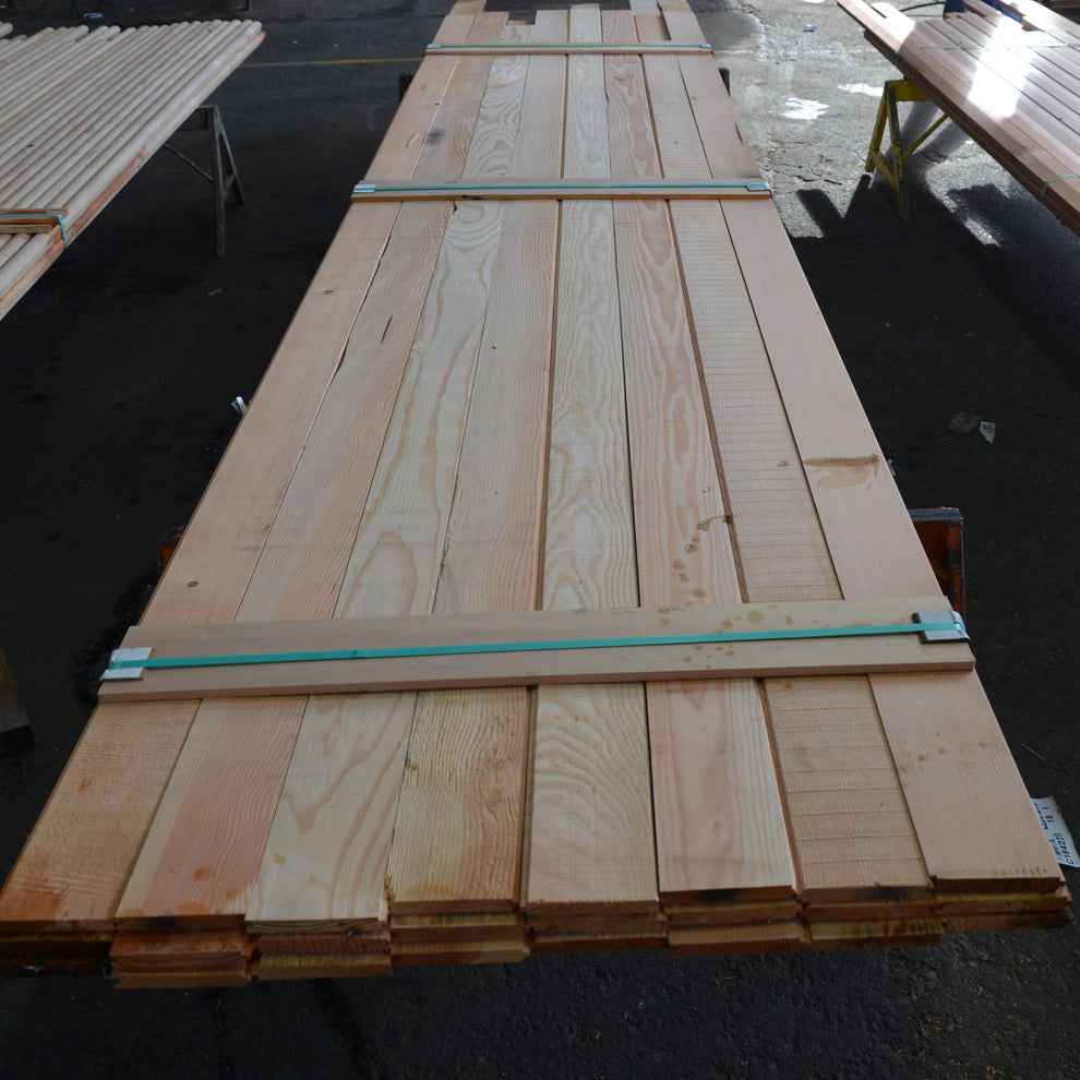 1x6 Douglas Fir D-Grade Clear T&G Pattern with a Resawn textured face ...